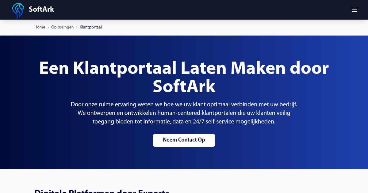 Klantportaal Laten Maken | SoftArk | SoftArk